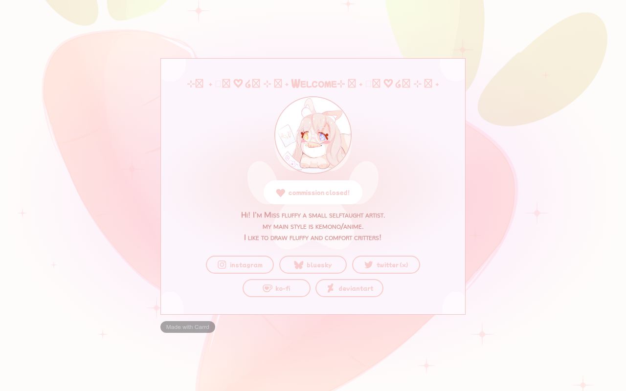 Miss Fluffy card